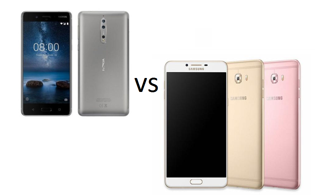 Nokia 8 vs Samsung Galaxy C9 Pro Specs comparison - GearOpen.com
