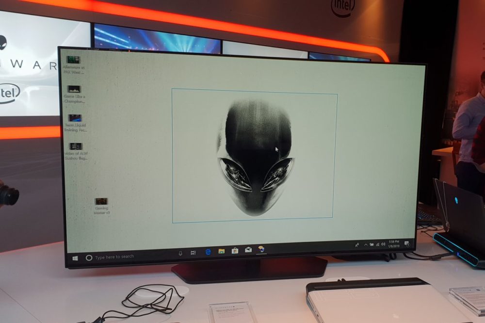 Alienware 55-inch 4K OLED monitor first look: Level up your living room ...