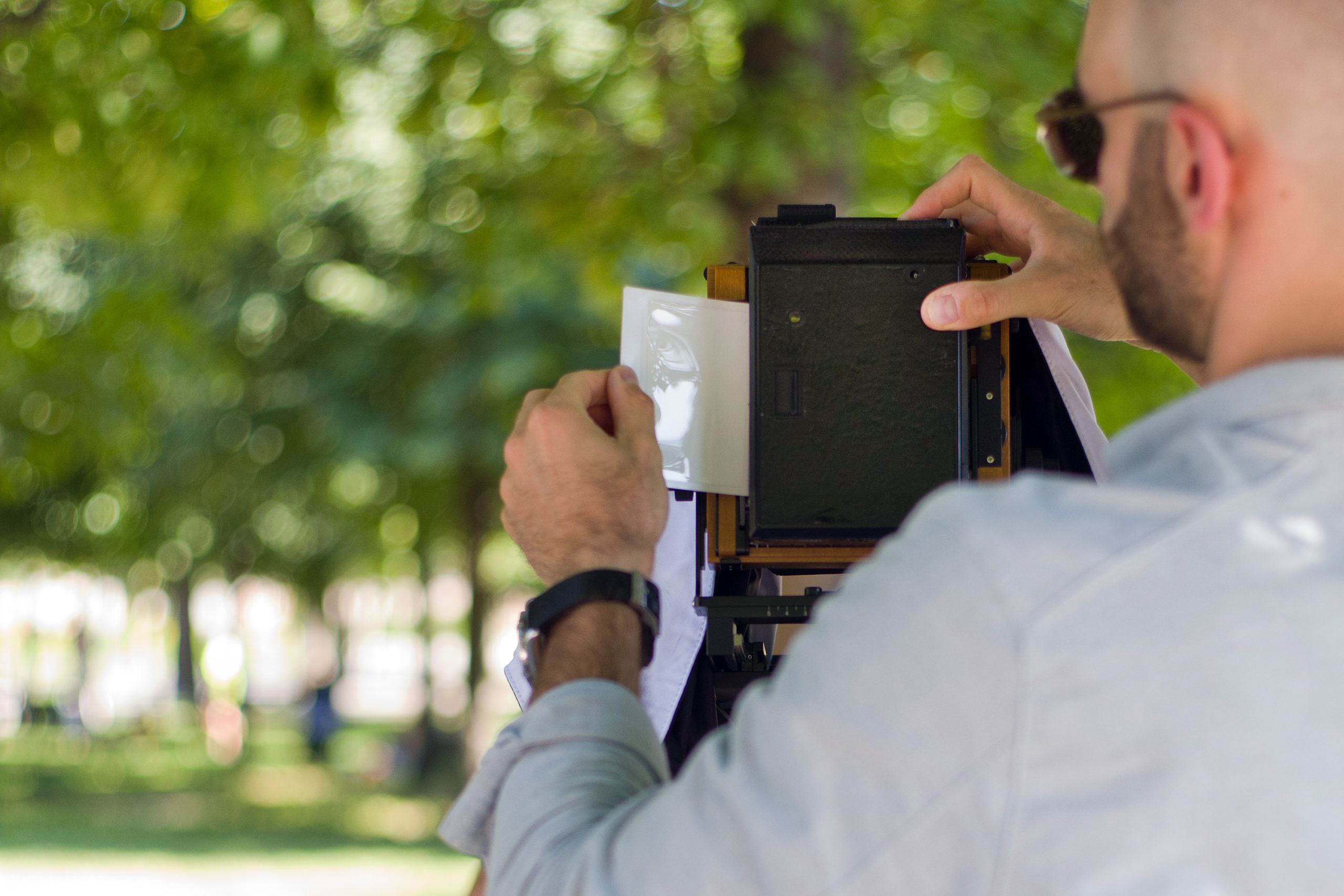 The LomoGraflok 4x5 Instant Back lets you capture Instax Wide images ...