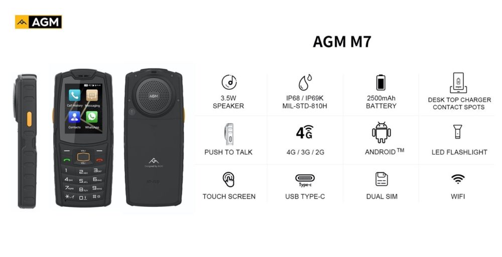 AGM Unveils New AGM M7 Handset to the World. World’s biggest speaker ...