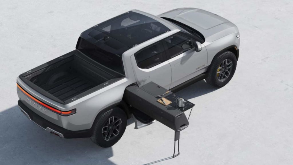 Rivian Cooks Up a Built-In Camp Kitchen for Its R1T Electric Pickup ...