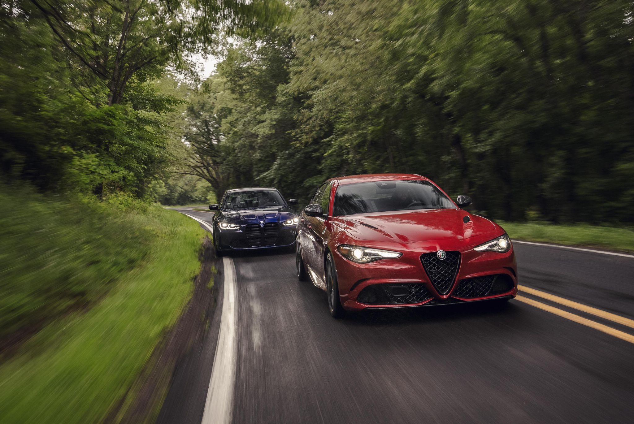 Comparison Test: 2021 Alfa Romeo Giulia Quadrifoglio vs. BMW M3 ...